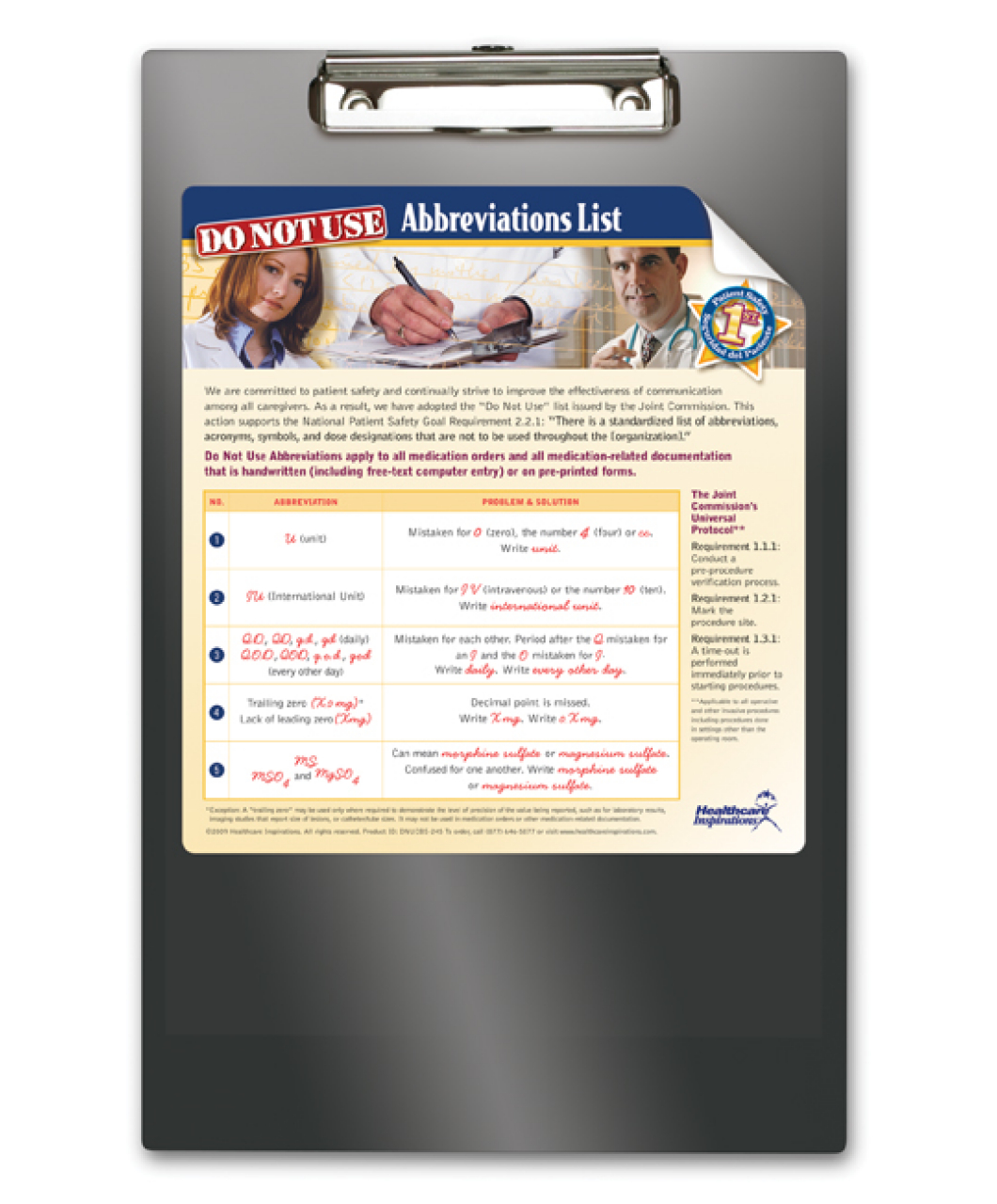 Stock Do Not Use Abbreviations List Sticker